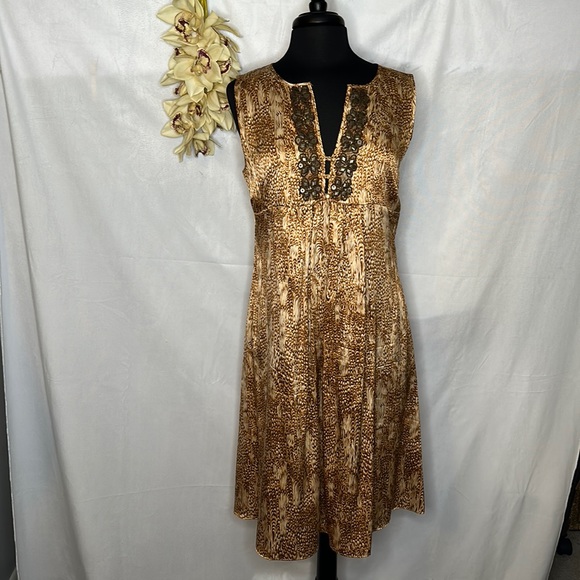 Beth Bowley | Dresses | 0 Silk Beth Bowley Sleeveless Printed Midi ...